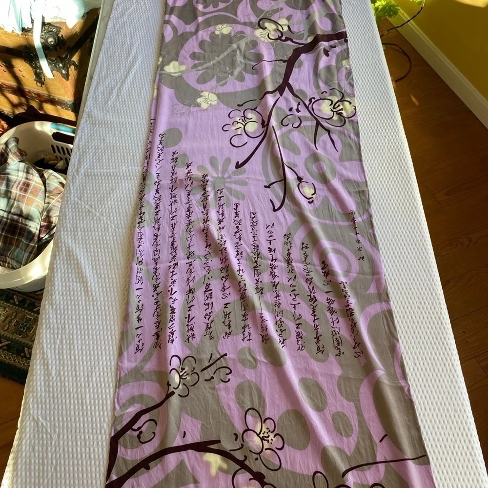 Accessories | Handmade Scarf Silk Long Purple Lilac Gray 65 | Poshmark